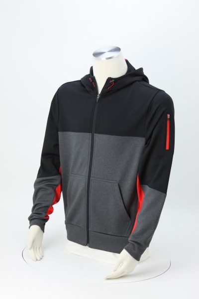 4imprint.com: Tech Fleece Colorblock Hooded Jacket - Men's 125047-M