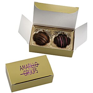 4imprint.com: Truffles - 2-Pieces - Gold Box 114354-2-G