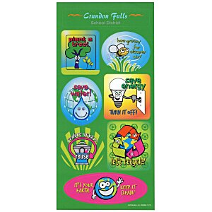 4imprint.com: Super Kid Sticker Sheet - Go Green 122247-GG