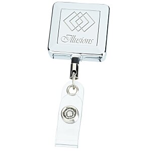 4imprint.com: Metal Retractable Badge Holder - Slip Clip - Square ...