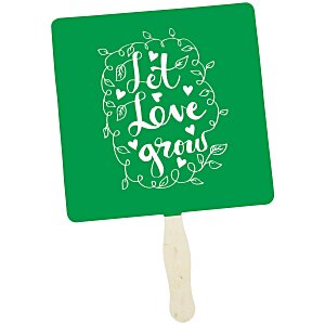 4imprint.com: Kraft Back Hand Fan - 8" Square 132937-SQ