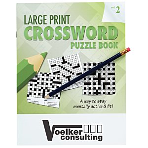 4imprint.com: Large Print Crossword Puzzle Book & Pencil - Volume 2 ...