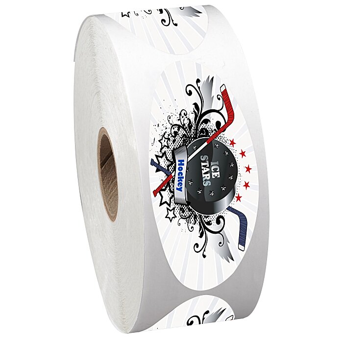 4imprint.com: Full Color Sticker by the Roll - Oval - 1-1/4" x 3 ...
