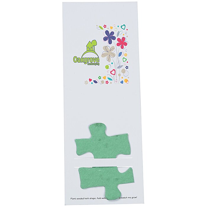 4imprint.com: Plant-A-Shape Herb Garden Bookmark - Puzzle Piece 100142-H-PP