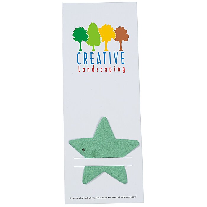 4imprint.com: Plant-A-Shape Herb Garden Bookmark - Star 100142-H-ST
