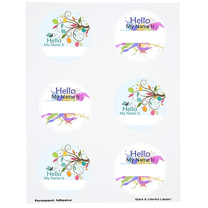 4imprint.com: Quick & Colorful Perforated Sheeted Label - Circle 2-3/4 ...