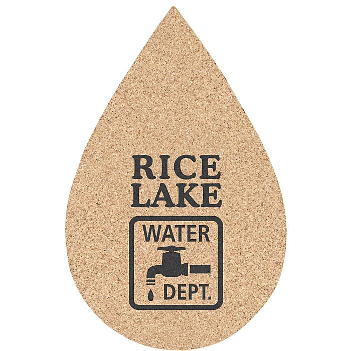 4imprint.com: Large Cork Coaster - Droplet 131167-DR 4imprint.com: Large Cork Coaster - Droplet 131167-DR