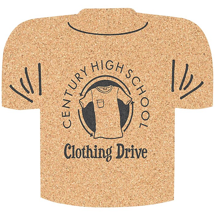 4imprint.com: Large Cork Coaster - T-Shirt 131167-TS