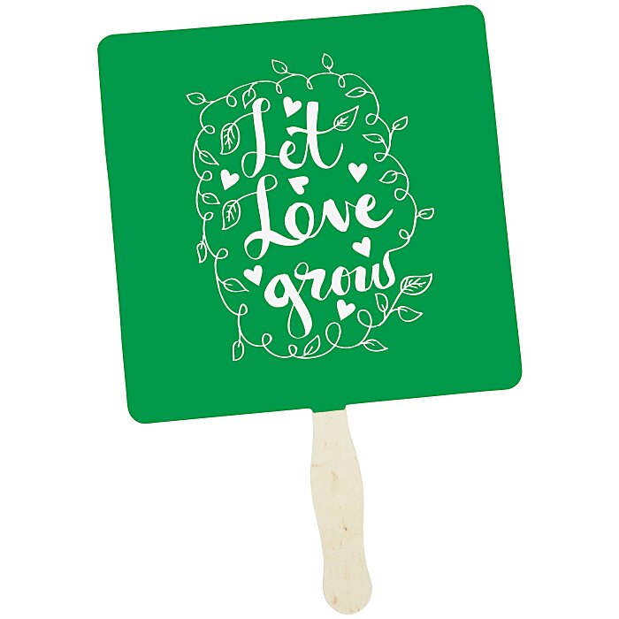 4imprint.com: Kraft Back Hand Fan - 8" Square 132937-SQ