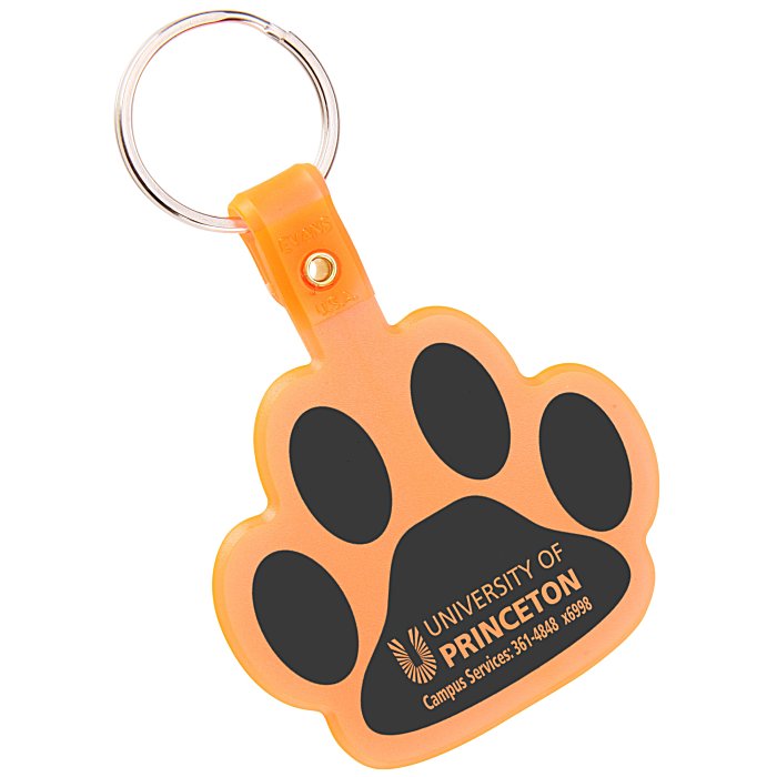 4imprint.com: Paw Shaped Keychain - Translucent - 24 hr 101508-T-24HR