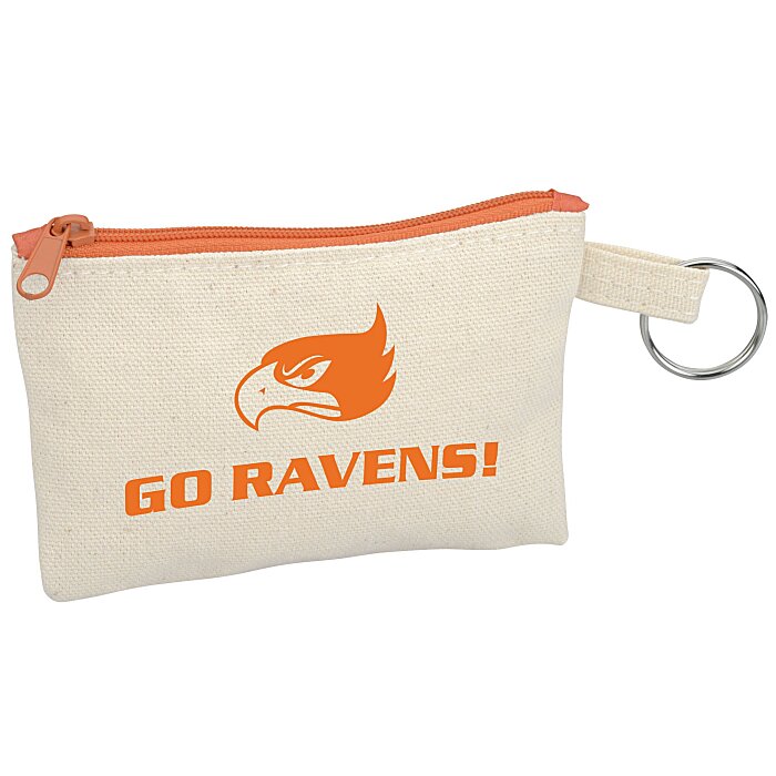 4imprint.com: Chroma Zip Cotton Key Ring Pouch 141252