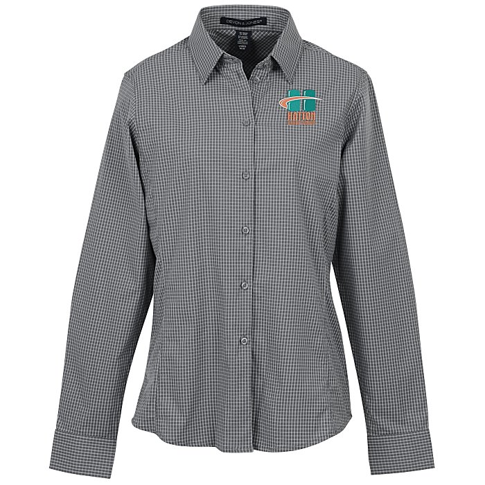 4imprint.com: CrownLux Performance Mini Check Shirt - Ladies' 146238-L