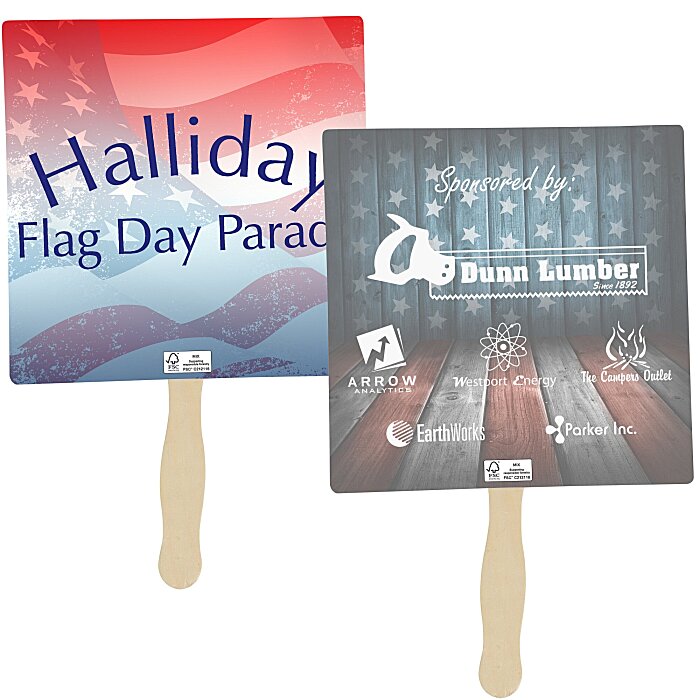 4imprint.com: Sandwich Hand Fan - Square 147798-SQ