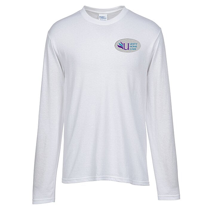 4imprint.com: Team Favorite Blended LS T-Shirt - Men's - White ...