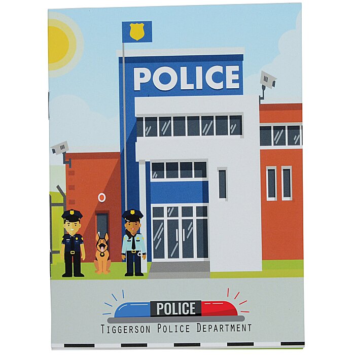 4imprint.com: Kid's Reusable Sticker Activity Book - Police Station ...
