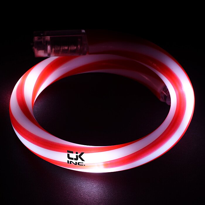 4imprint.com: Flashing LED Tube Bracelet - Candy Cane 129467-CC