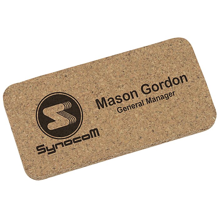 4imprint.com: Napa Cork Name Badge - 1-1/2" x 3" 161071-1123