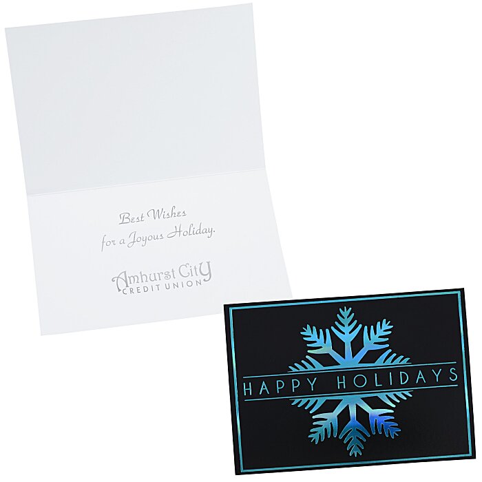 4imprint.com: Snowflake Happy Holidays Greeting Card 162415