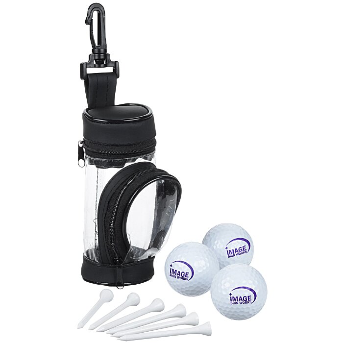 4imprint.com: Mini Golf Ball Bag Tee Pack 165277