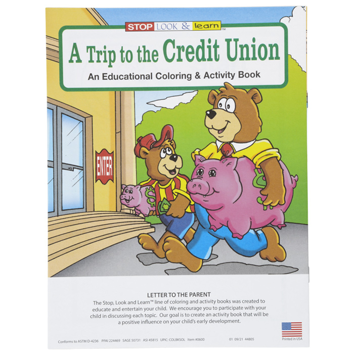 4imprint.com: A Trip to the Credit Union Coloring Book 1034-TCU