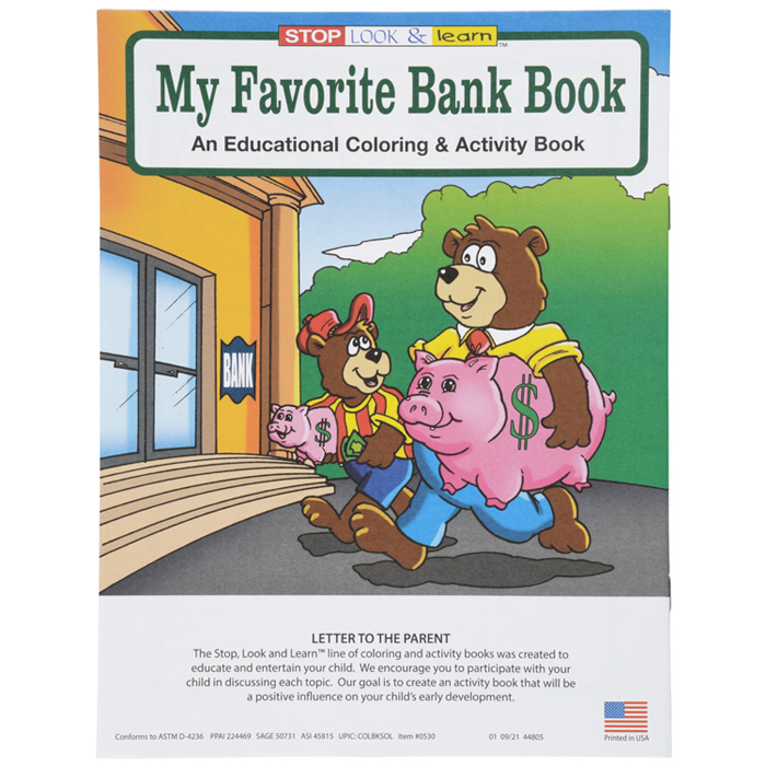 4imprint.com: My Favorite Bank Coloring Book - 24 hr 1034-BNK-24HR