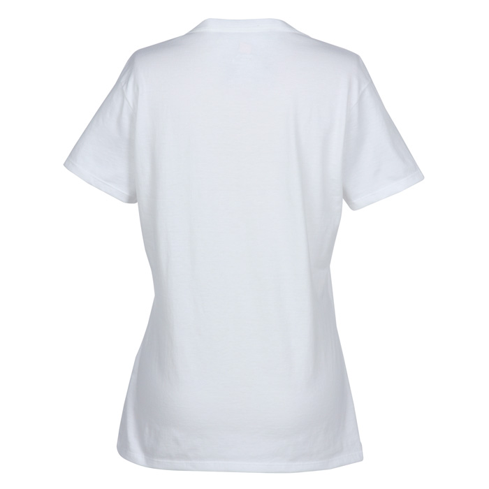 Hanes Perfect T Ladies White Embroidered 103478 L W E
