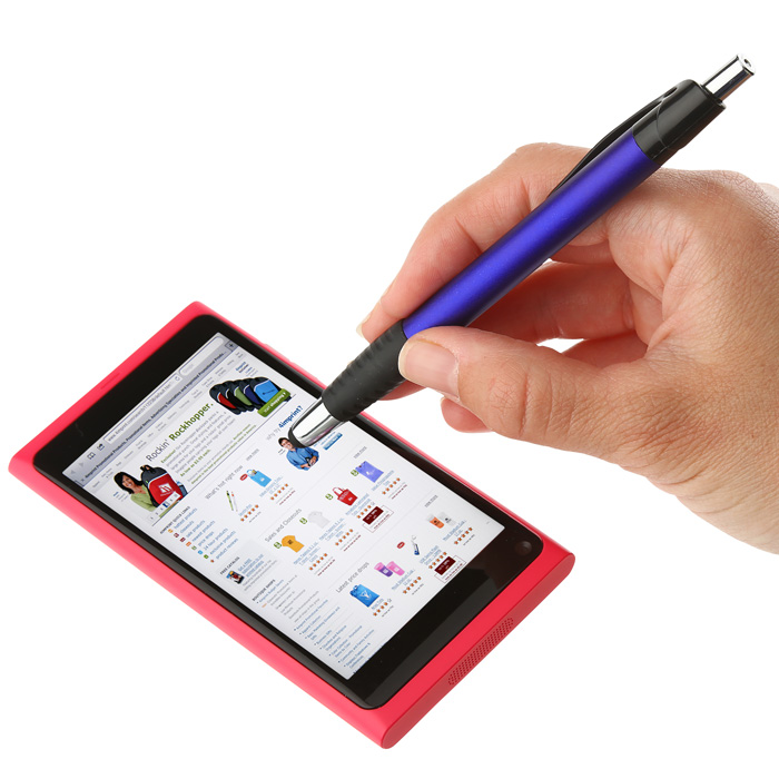 4imprint.com: Simplistic Stylus Grip Pen - Metallic 114057-ST-M