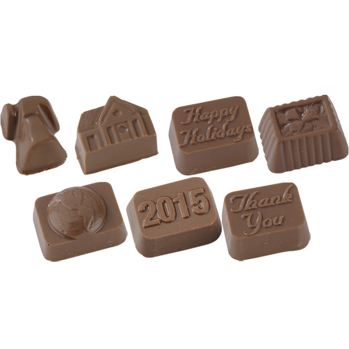 4imprint.com: Molded Chocolate Squares - 4 Pieces - Full Color 114341-4-FC