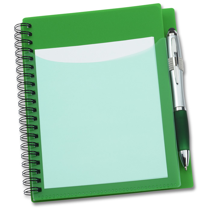 4imprint Sorbet Pocket Notebook With Curvy Stylus Pen 125649