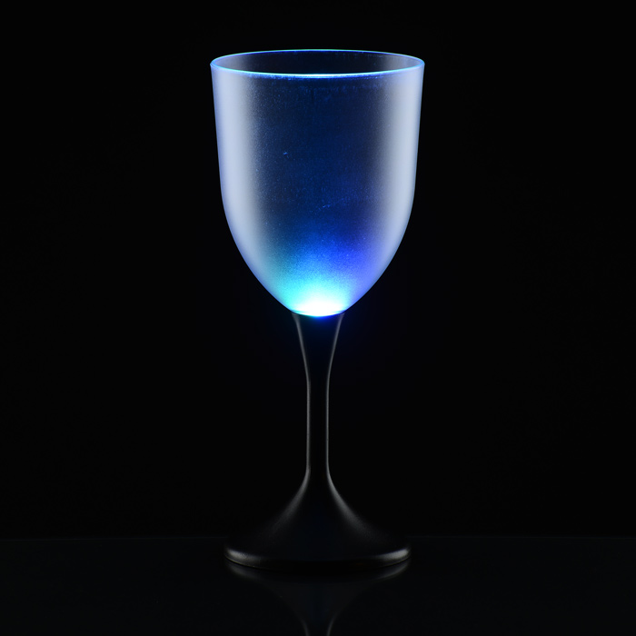 Frosted Light Up Wine Glass 10 Oz 24 Hr 132641 24hr