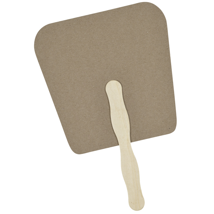 4imprint.com: Kraft Back Hand Fan - Tapered Square 132937-TSQ