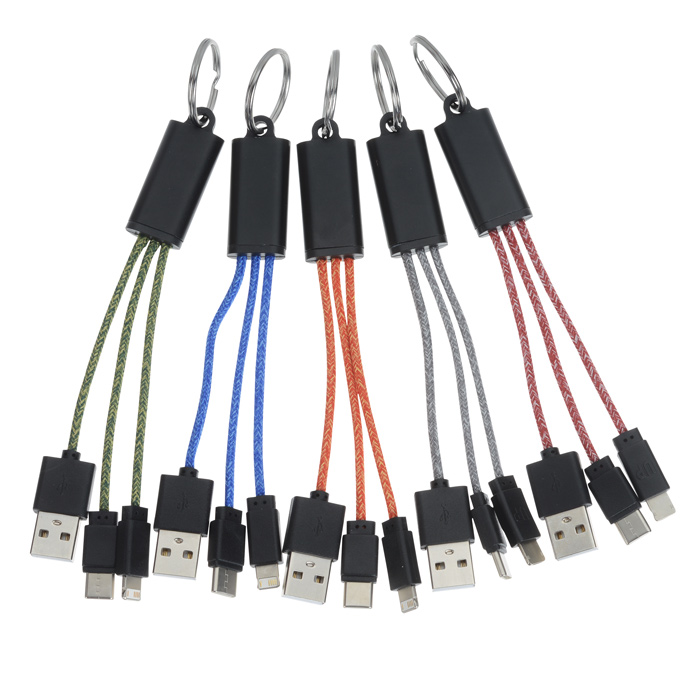 4imprint.com: Ridge Line Charging Cable Keychain 139396