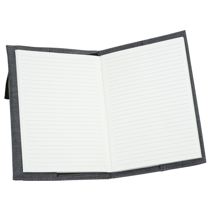 4imprint.com: Gray Line Zippered Notebook 146877