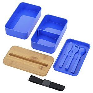4imprint.com: Stackable Bento Lunch Set with Phone Stand Lid 155237-PS