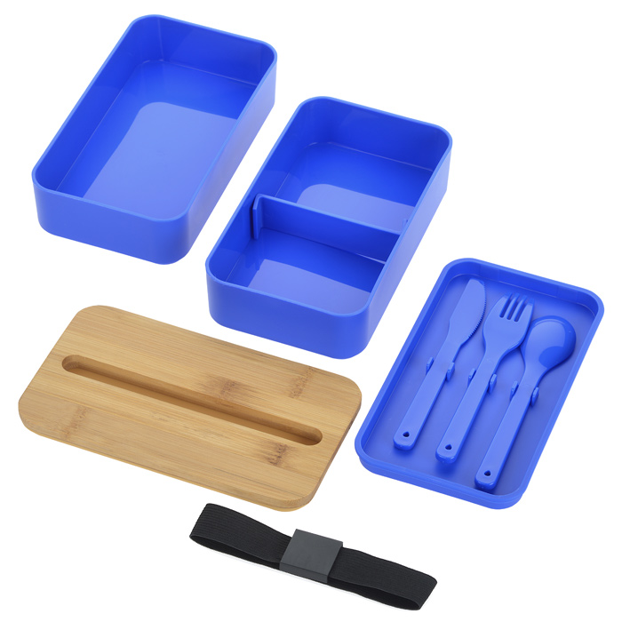 4imprint.com: Stackable Bento Lunch Set with Phone Stand Lid 155237-PS