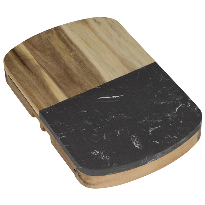 4imprint.com: Black Marble Cheese Board Set 155257