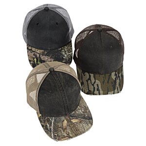4imprint.com: Distressed Camo Mesh Back Cap 156746