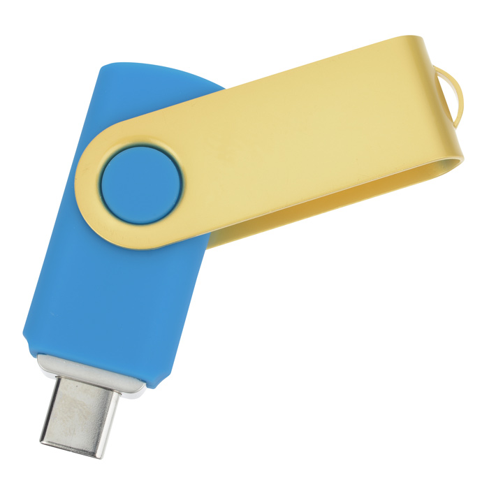 4imprint.com: Swivel USB-C Drive - Gold - 16GB - 24 hr 157253-G-16G-24HR