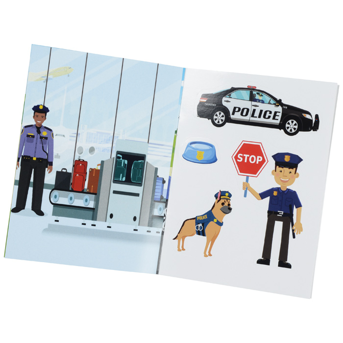 4imprint.com: Kid's Reusable Sticker Activity Book - Police Station ...