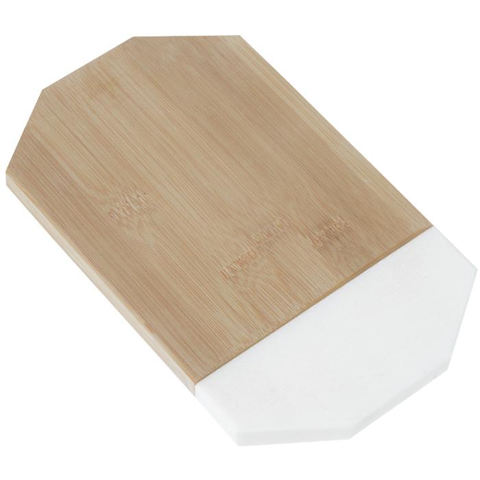 4imprint.com: Octagonal Marble & Bamboo Cutting Board 163123