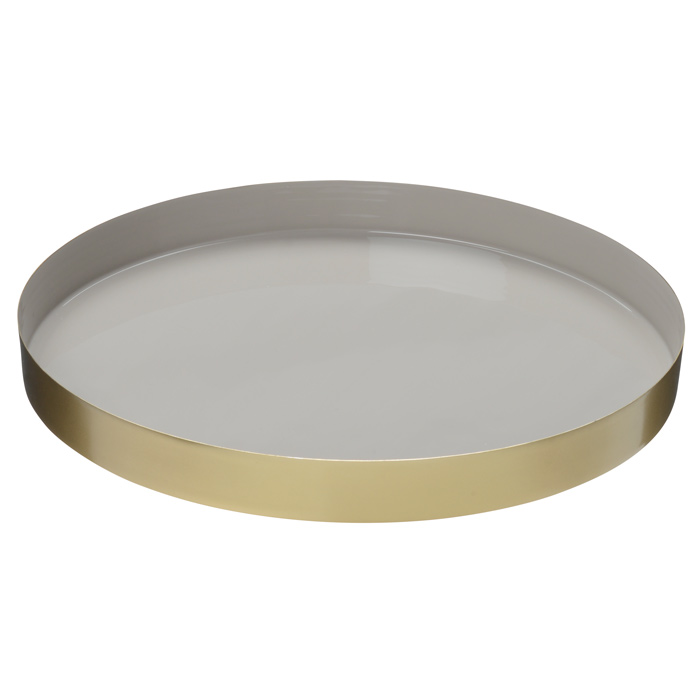4imprint.com: Be Home Luxe Round Enamel Tray 164884