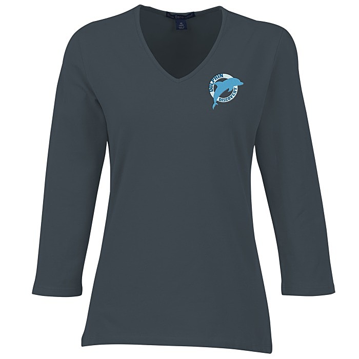 4imprint.com: Blue Generation 3/4 Sleeve Tee - Ladies' 102393