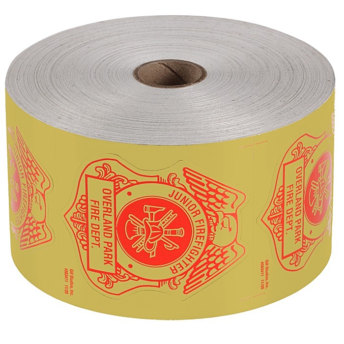 4imprint.com: Lapel Sticker by the Roll - Junior Firefighter Badge ...