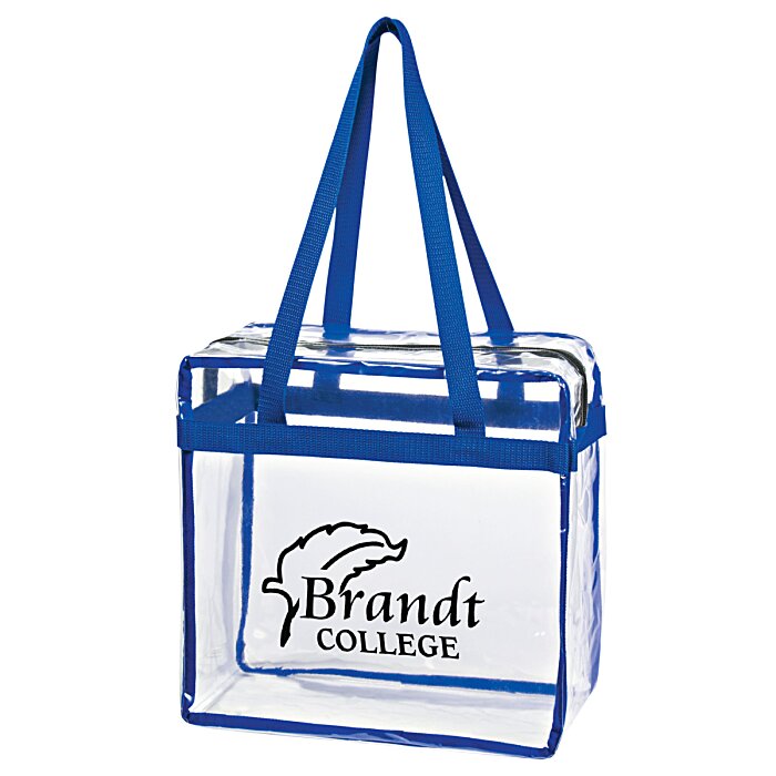 4imprint Clear Zip Top Box Tote 123181 4imprint Clear Zip Top Box Tote 123181