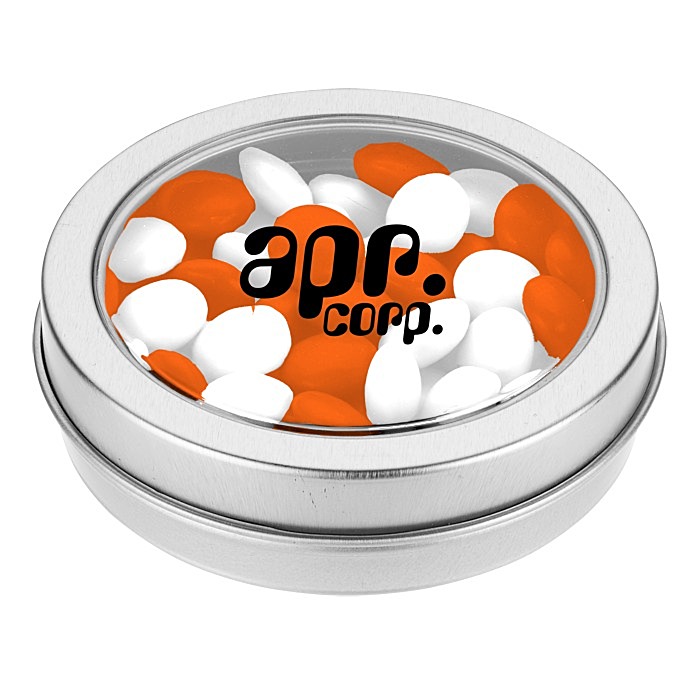 4imprint.com: Top View Tin - Chocolate Buttons 125688-CB