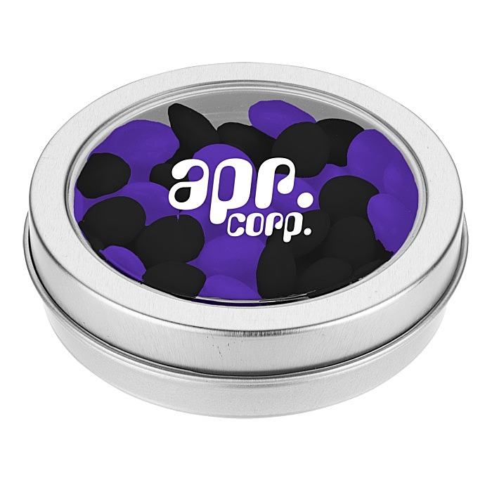 4imprint.com: Top View Tin - Chocolate Buttons 125688-CB