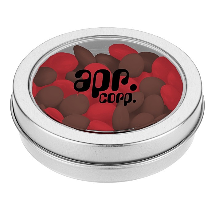4imprint.com: Top View Tin - Chocolate Buttons 125688-CB