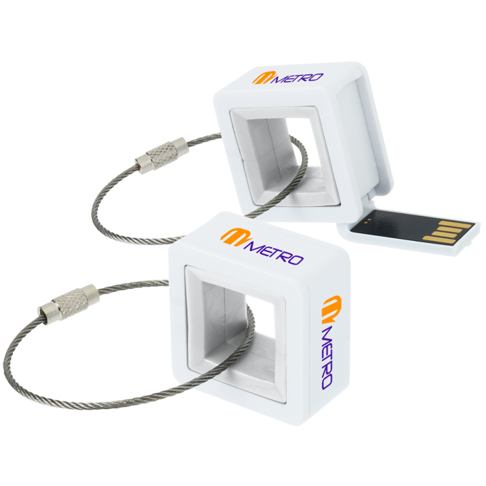 4imprint.com: Cube Color Accent USB Drive - 4GB 133884-4G