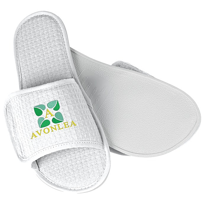 4imprint.com: Waffle Weave Slippers - Embroidered 133956