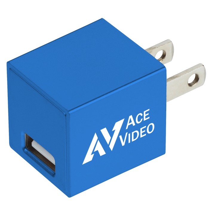 4imprint.com: Square USB Wall Charger - Metallic 133297-M